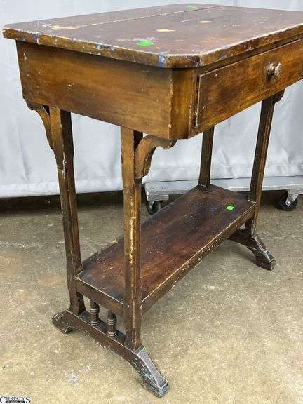 Wooden Table Stand With Drawer 26"x29.5" - Christys