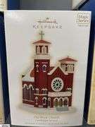 9 Hallmark Church Building Ornaments in Boxes - Christys