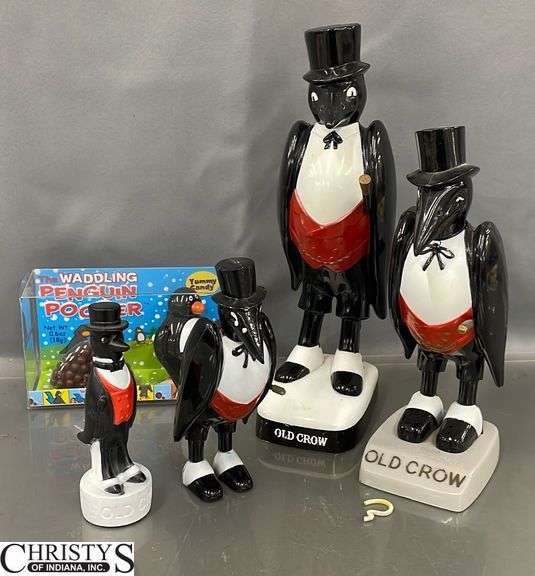 4 Old Crow Advertising Crows Tallest 10" - Christys