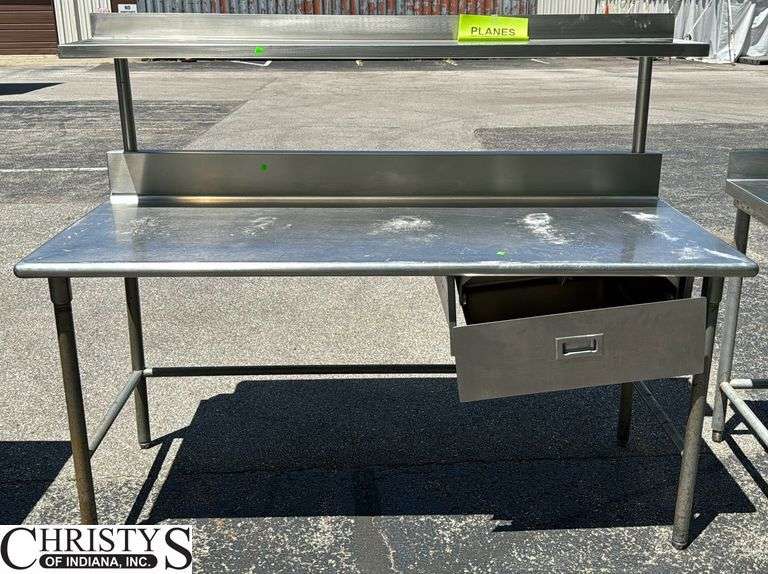 1 Drawer with Shelf Stainless Prep Table 72x30x57 - Christys