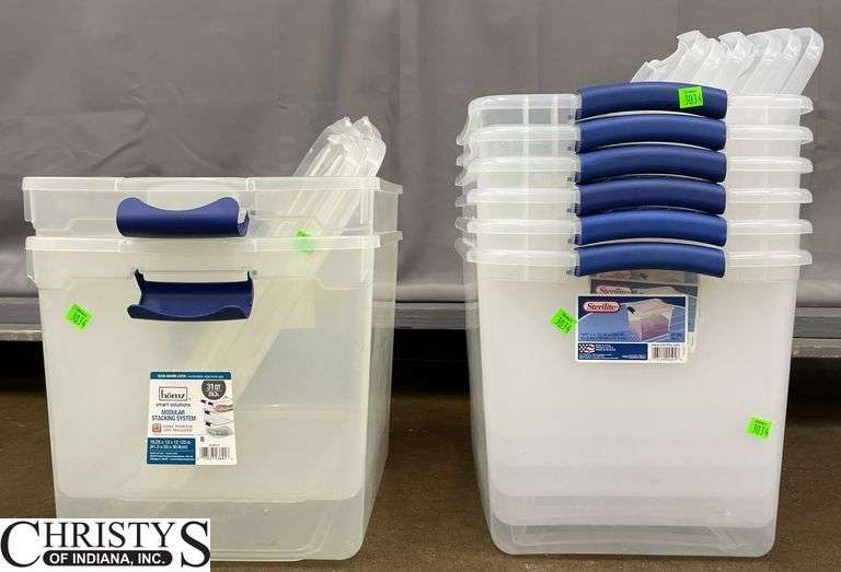 8 Small Totes With Lids - Christys