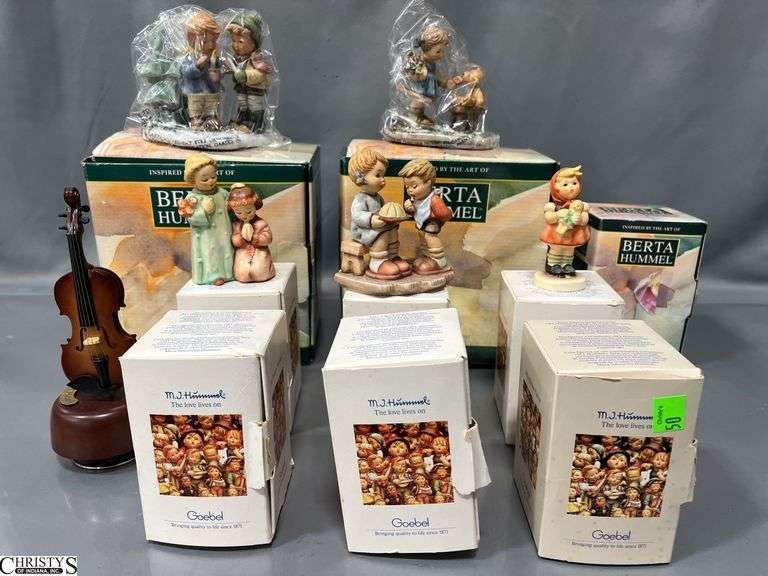 11 Figurines- 3 Berta Hummel Figurines (With Love BH 66, Light The ...
