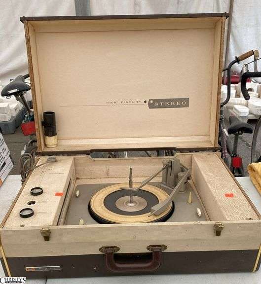 Silver Tone Record Player Untested - Christys