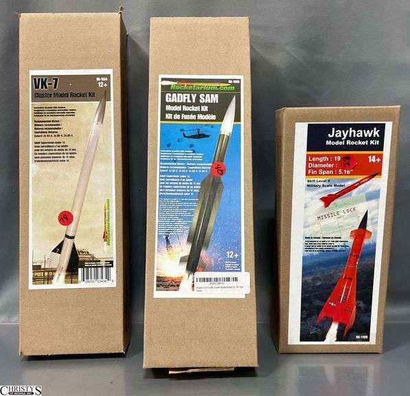 3 Rocketarium Model Rocket Kits New in Unopened Boxes- Jayhawk RK-1109 ...