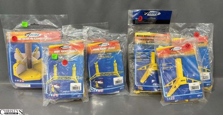 7 Packages of Estes Model Rocket Parts- Fin Alignment Guide, 3 Model ...