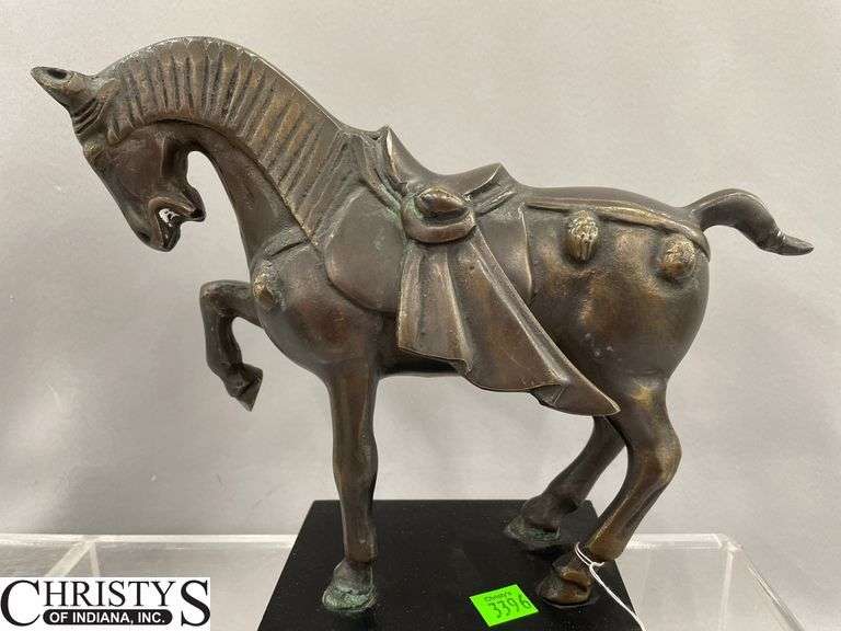 Brass Tiger, Bronze Like Horse 9" Tall, Composite Foo Dog - Christys