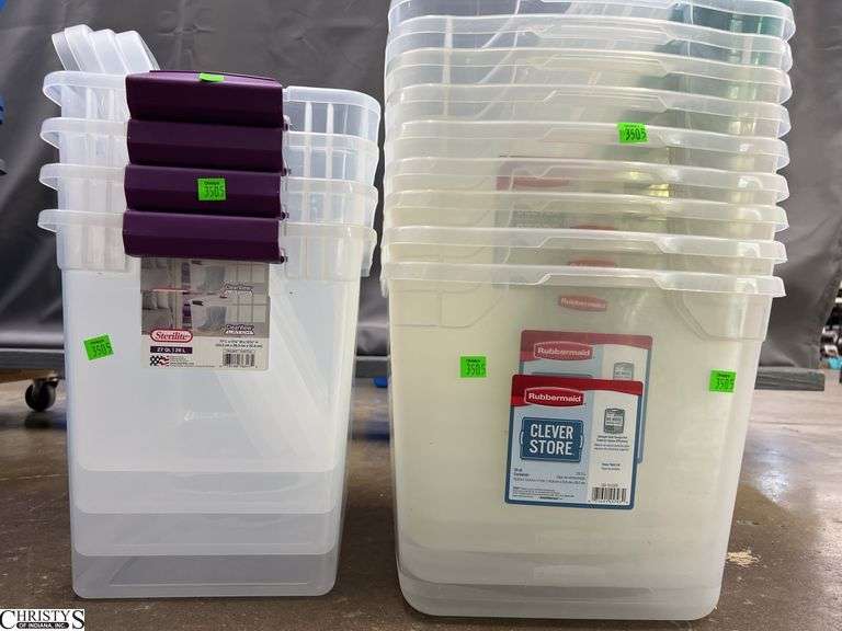 13 Empty Totes Largest 30Qts - Christys