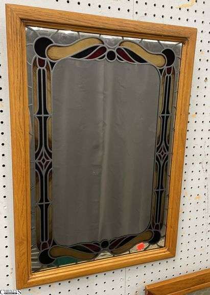 Stained Glass Border Wall Mirror 18"x26" - Christys