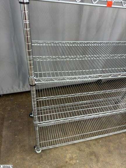 Chrome rolling rack 76x18x47.5 - Christys