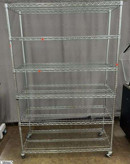 Chrome rolling rack 76x18x47.5 - Christys
