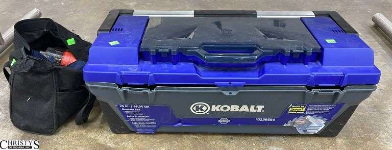 Kobalt Hammer Box With Some Tools, Bag With Drill Bits - Christys