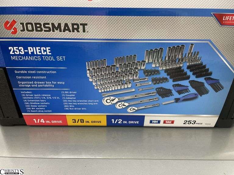 Jobsmart 253 Piece Mechanics Tool Set - Christys
