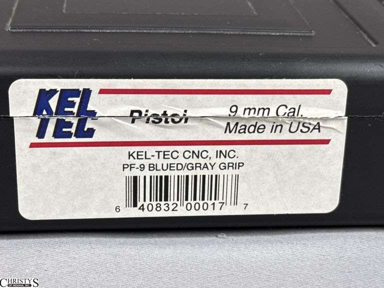 Kel-Tec Model PF-9 SN: SFQ42 Pistol cal. 9mm Luger in Black Kel-Tec ...