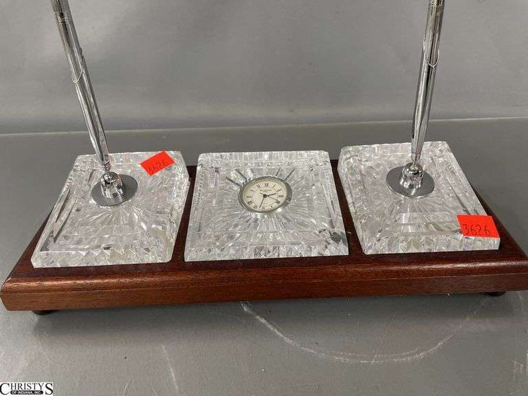 Waterford Desk Pen Set, Clock - Missing Hands, Photo Frame, and Charter ...