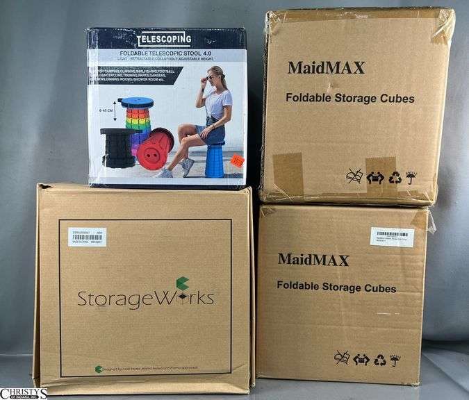 Folding Cubes, Telescopic Stool - Christys