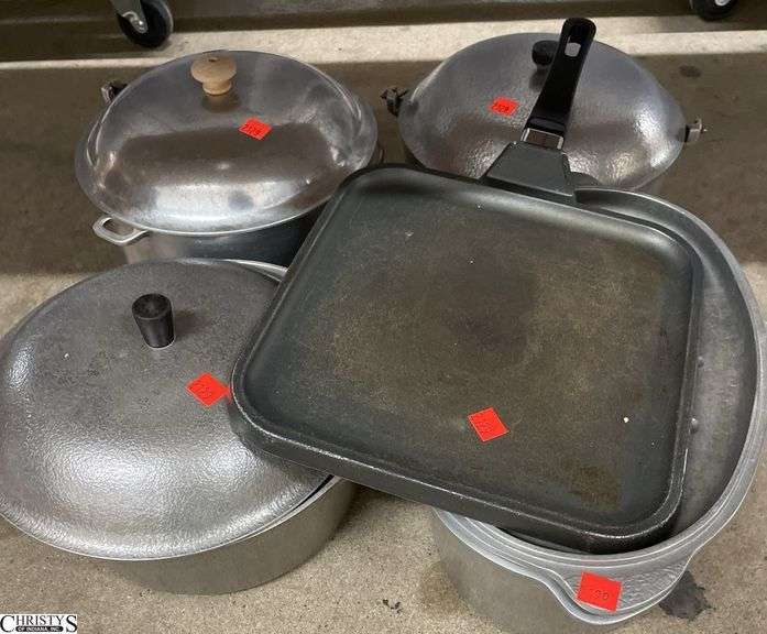 Club aluminum Ware Pots, Roaster and Griddle Pan - Christys