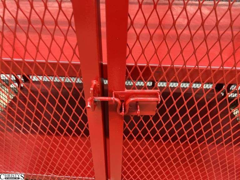 Red Metal 2 Door Locking Cages 66x33x58" Tall - Christys
