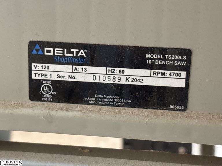 Delta 10" Bench Saw Model TS200LS - Christys