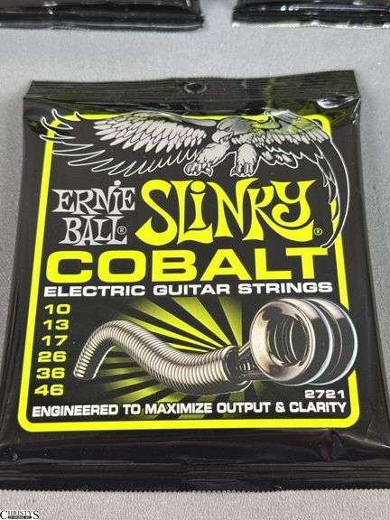 Ernie Ball Slinky Cobalt Electric Guitar Strings - 3 Pack - Christys