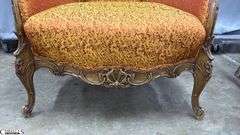 French Parlor Chair with Figural Carved Accents 32x23x41 Some ...