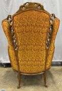 French Parlor Chair with Figural Carved Accents 32x23x41 Some ...