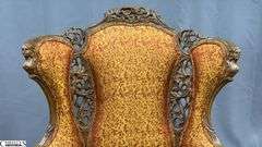 French Parlor Chair with Figural Carved Accents 32x23x41 Some ...