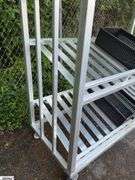 Rolling bin rack aluminum 59x26x67 - Christys