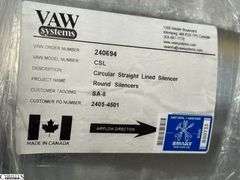 Pallet of 4 VAW Systems Circular Straight Lined Silencers Model CSL ...