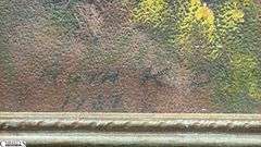 Framed Oil on Board Covered Bridge Signed Ruth Kidd ?, See Photos Dirty ...