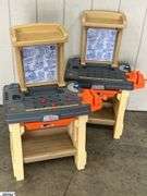 2 Step 2 Hard Plastic Toy Work Benches - 34" T of each - Christys