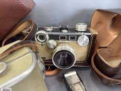 3 Vintage Cameras, 2 Cases - Argus, Bolsey, and Others - Christys