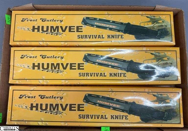 3 Humvee Frost Cutlery Survival Knives - 12" Overall - Christys