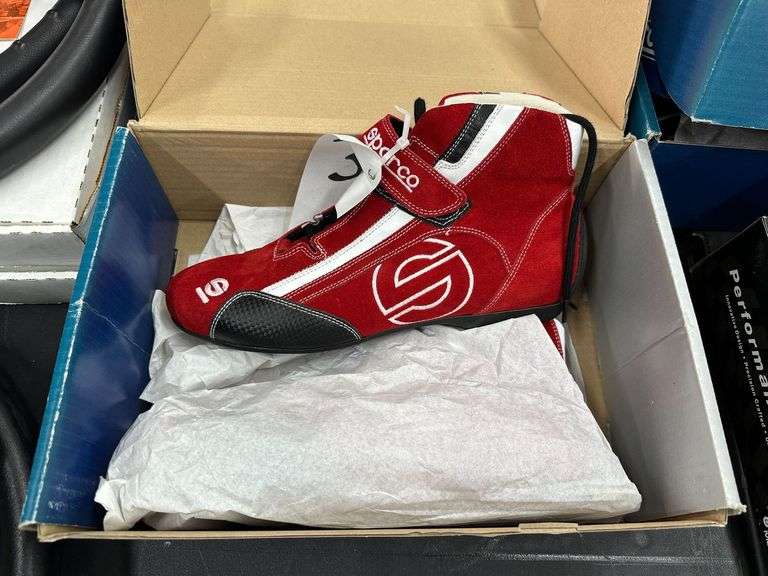 Red Sparco Race Shoes New - Iron Horse Auction Company