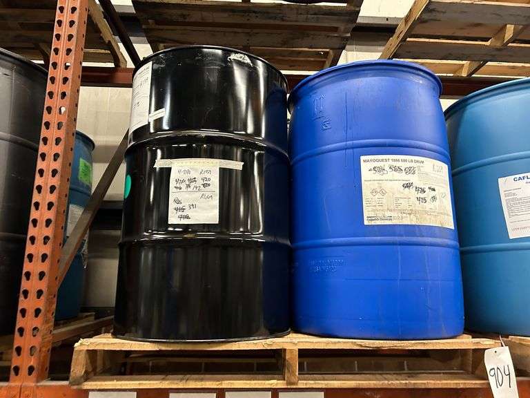 55 gallon poly drum of mayo quest 1866 600 and drum of Altapur Hydro P ...