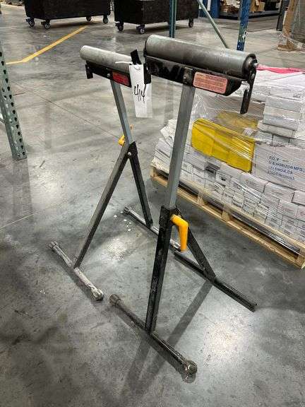 Pair of Adjustable Height Roller Stands - Iron Horse Auction Company