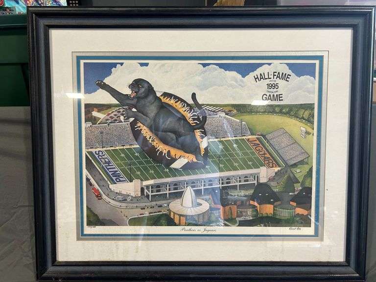 1995 Panthers vs Jaguars Hall of Fame Game Artist Signed Robert Box ...