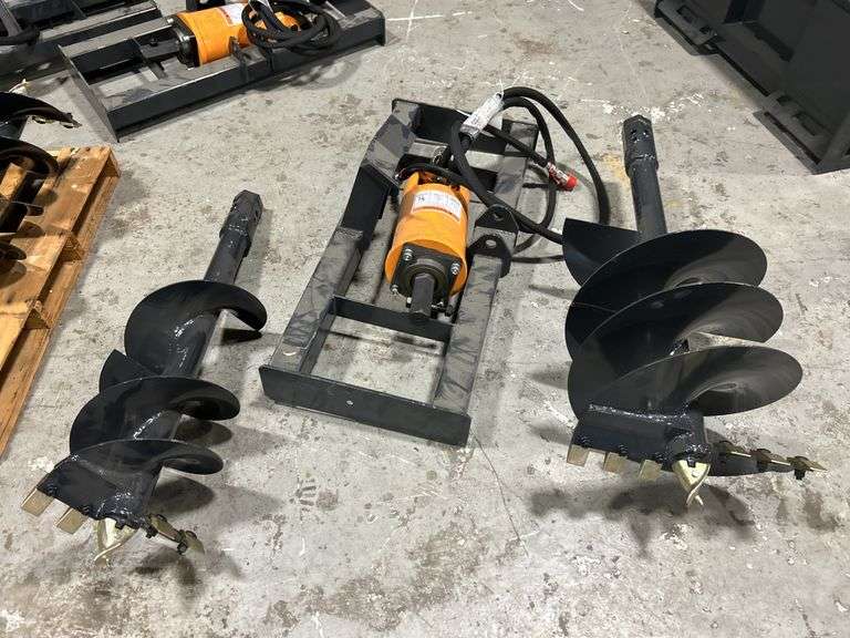 ADB-13-1218R Wolverine Skid Steer Auger & Driver Bit Attachment - Iron ...
