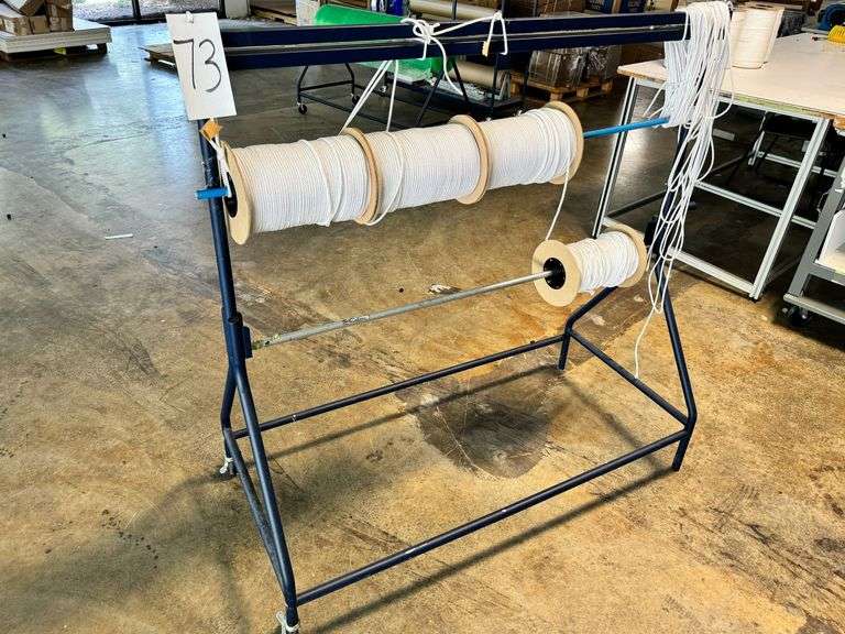 Nylon Rope Holder with Partial Rolls - Iron Horse Auction Company