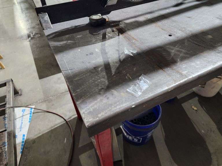 8ft Metal Shop Table/Workstation - Iron Horse Auction Company