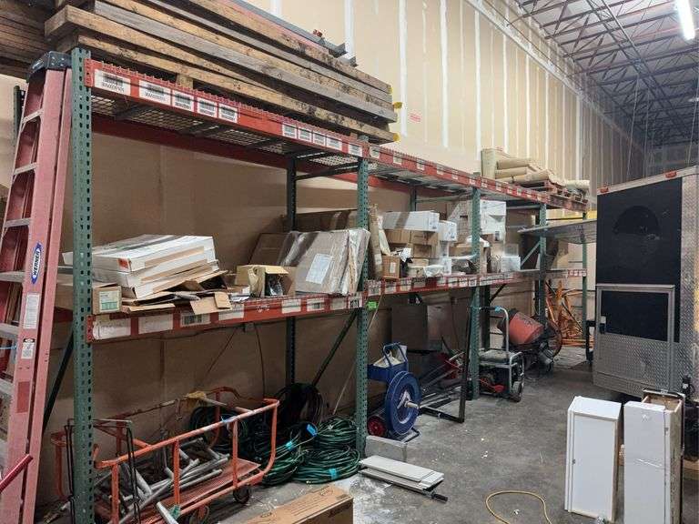 Pallet Racking w/ Waterfall Shelves - (5) 10ft Uprights - (16) 8ft ...