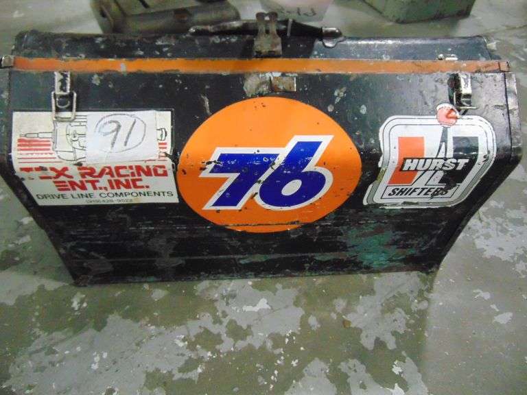 Metal Tool Box w/Tex Racing Decal - Iron Horse Auction Company
