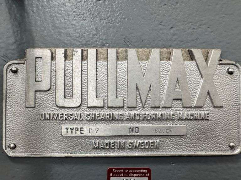 Pullmax Universal Shearing and Forming Machine - Iron Horse Auction Company
