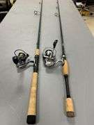 (2 x Money) Two fishing rods with reels - Iron Horse Auction Company