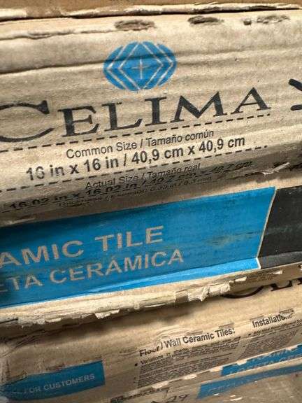 (40x) Celima Bristol Beige Ceramic Tile - Iron Horse Auction Company