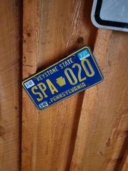 Metal speed limit sign license plate and Strawb beer sign - Triple ...