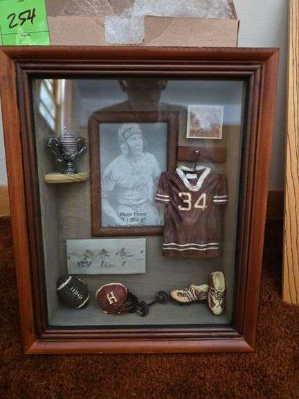Football shadow box - Triple States Family Auctions