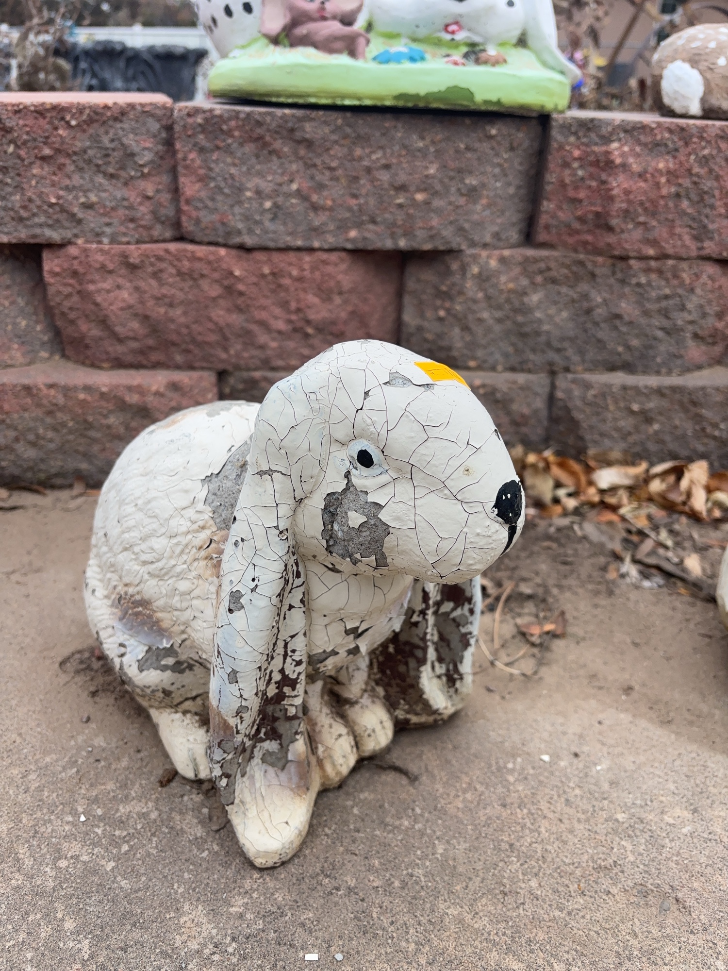 Rabbit stone yard decoration