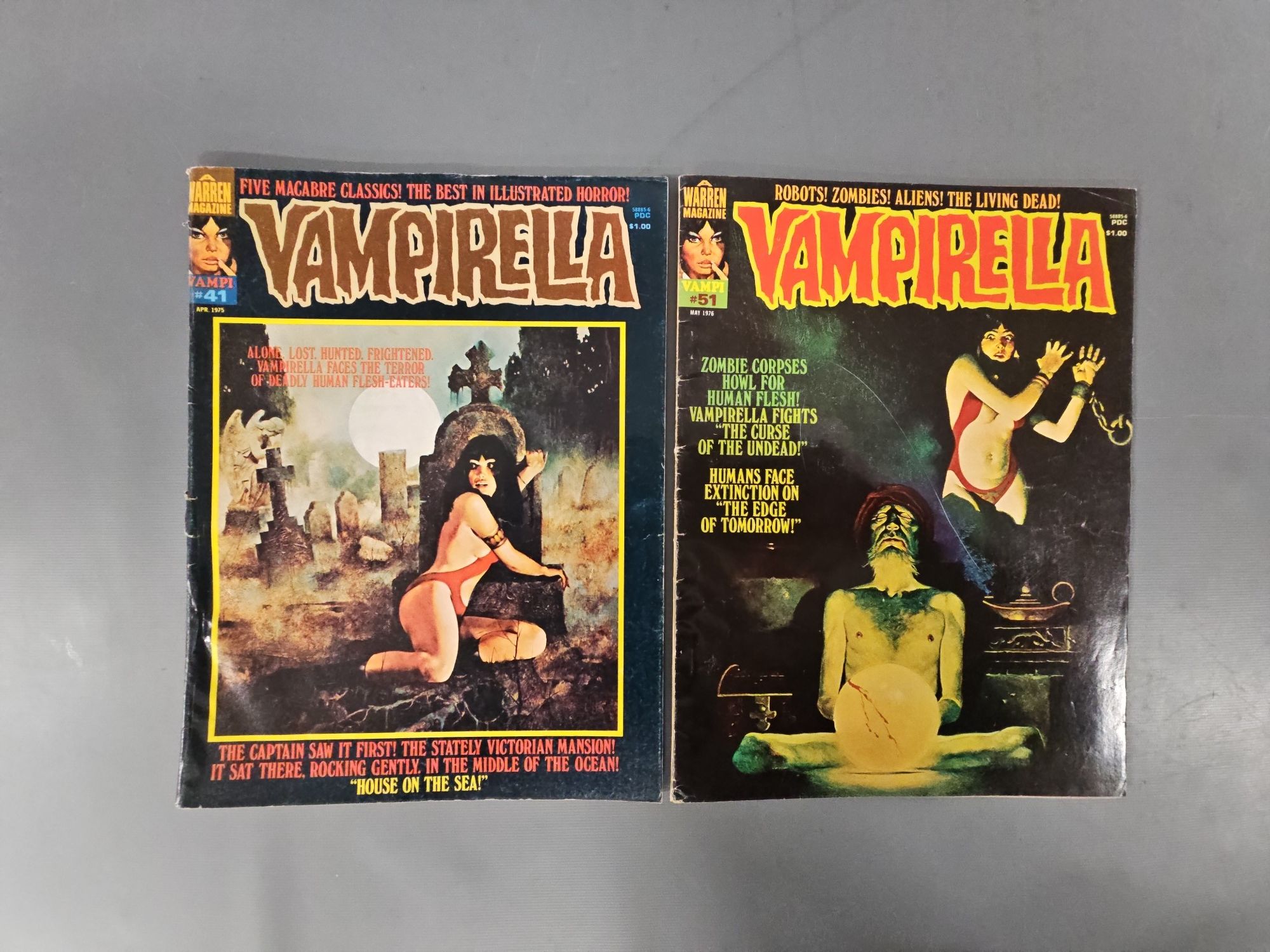 Ten Warren Vampirella Magazine Issues