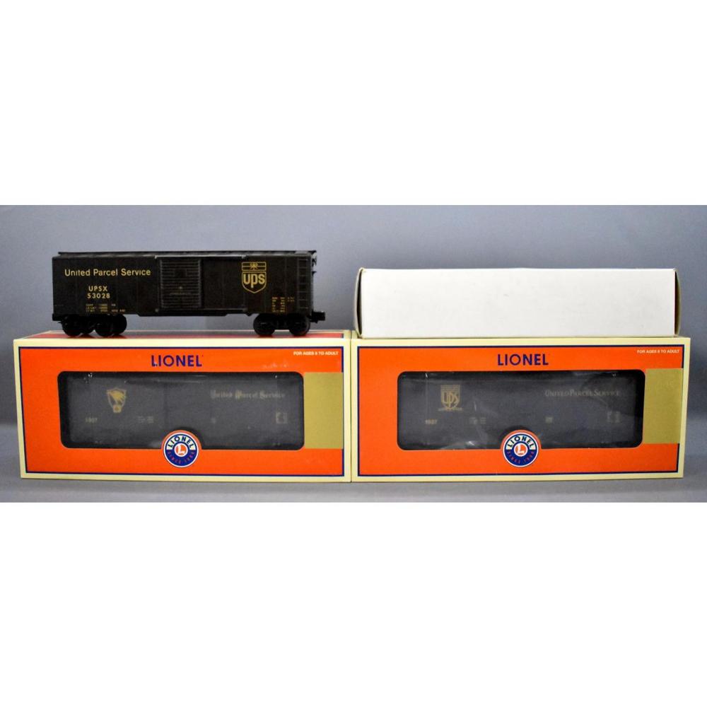Lionel modern era O UPS Centennial box cars plus Franks Roundhouse box ...