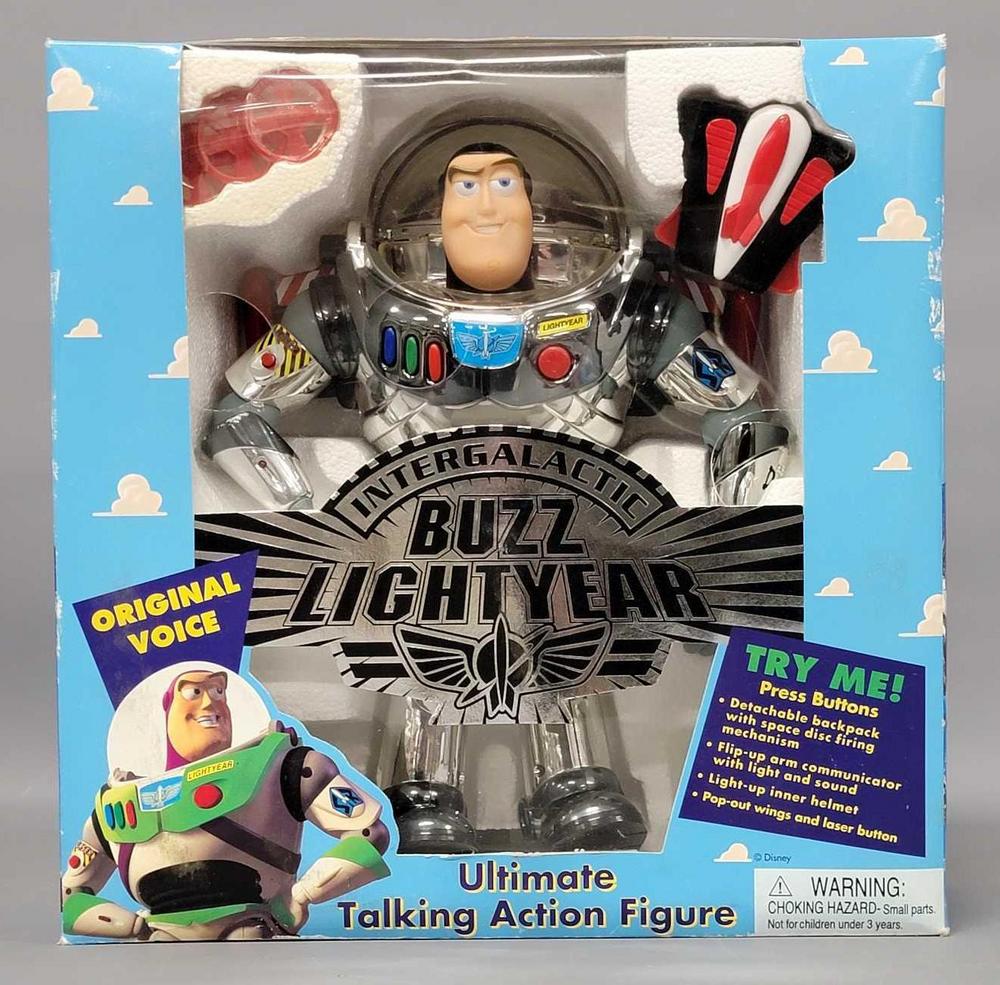 Disneys Toy Story Chrome Buzz Lightyear Ultimate Talking action figure ...